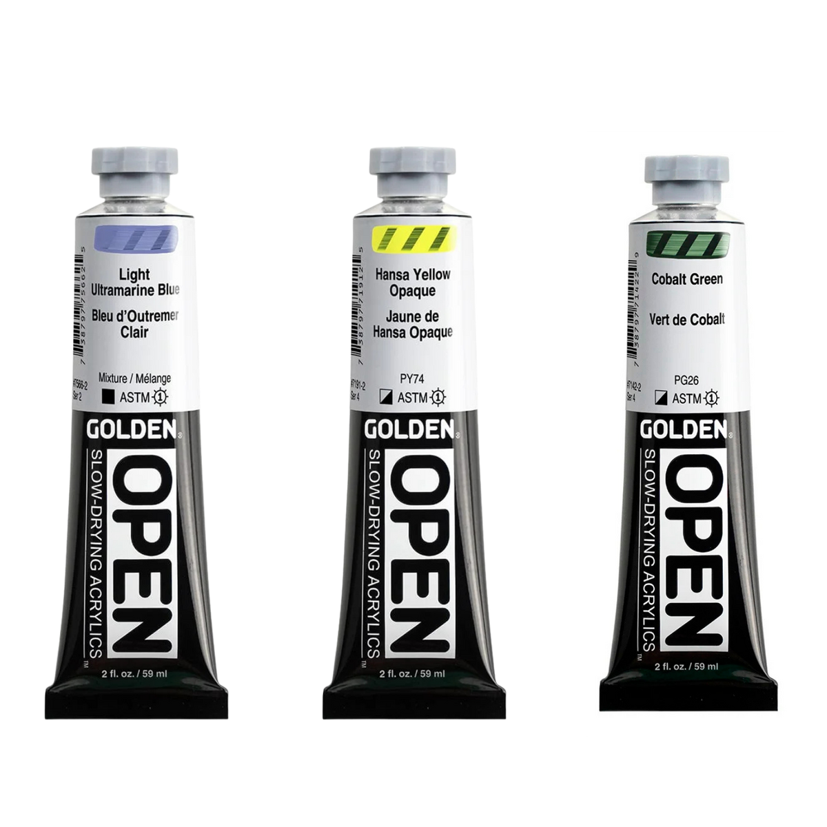 Golden Open Acrylic Paint 59ml Tubes | Slow-Drying for Blending ...