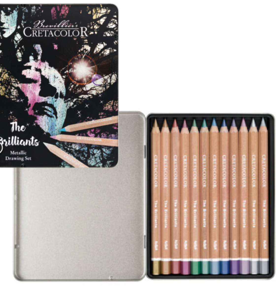 Cretacolor The Brilliants MegaColor Metallic Drawing Set and Pad Kit ...